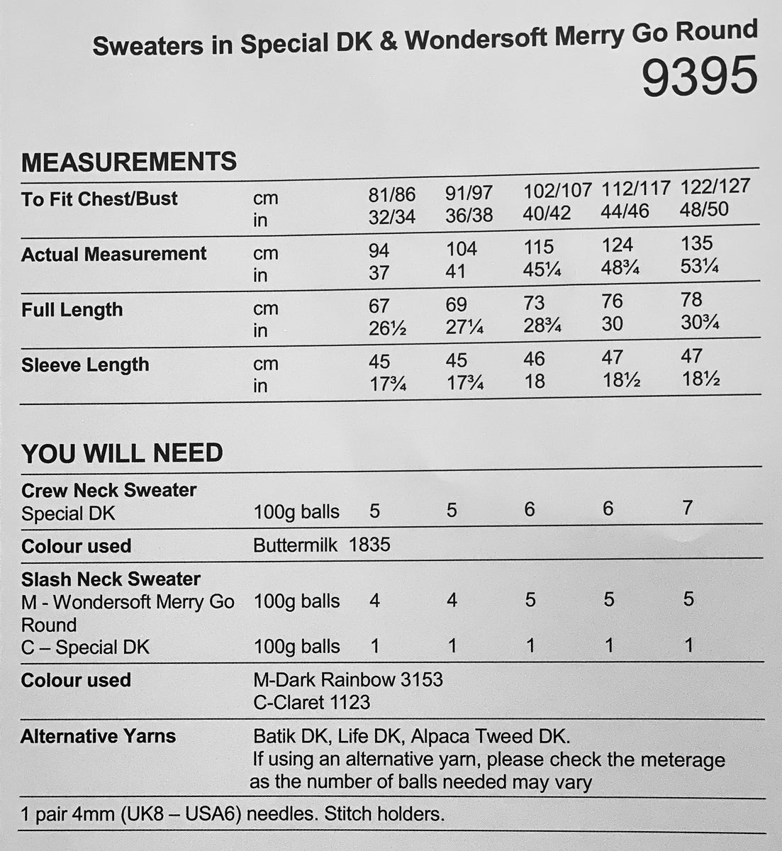 STYLECRAFT 9395 – Crafty Wool Barn